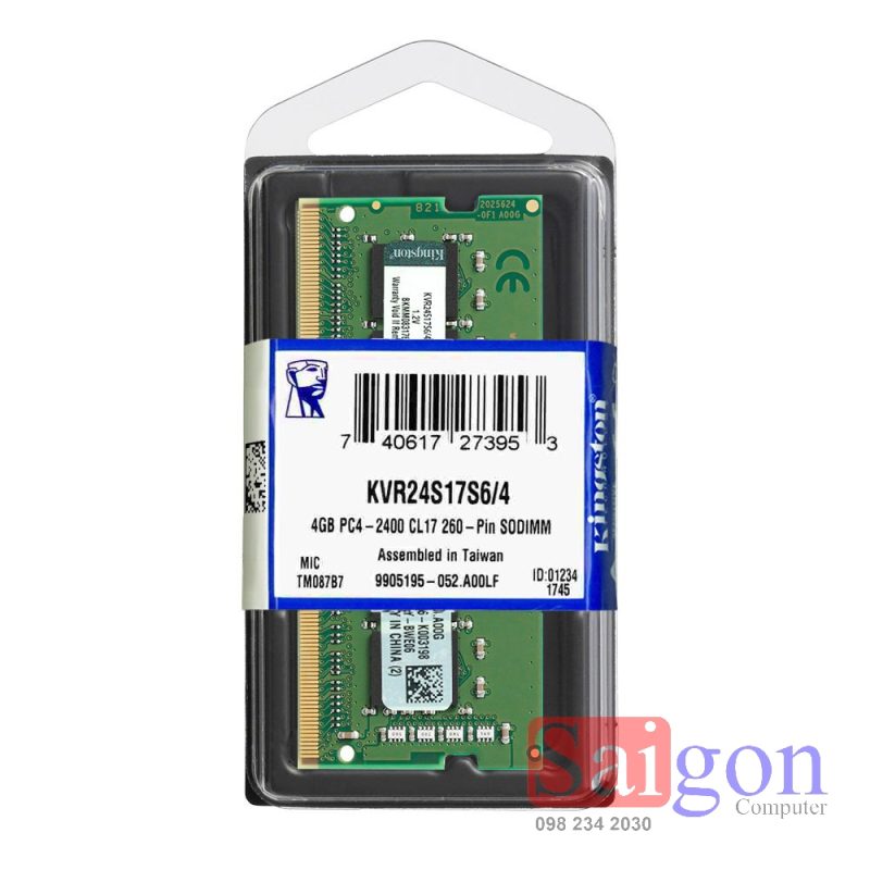 Ram Laptop DDR4 4GB 2400MHz KINGSTON - Sài Gòn Computer