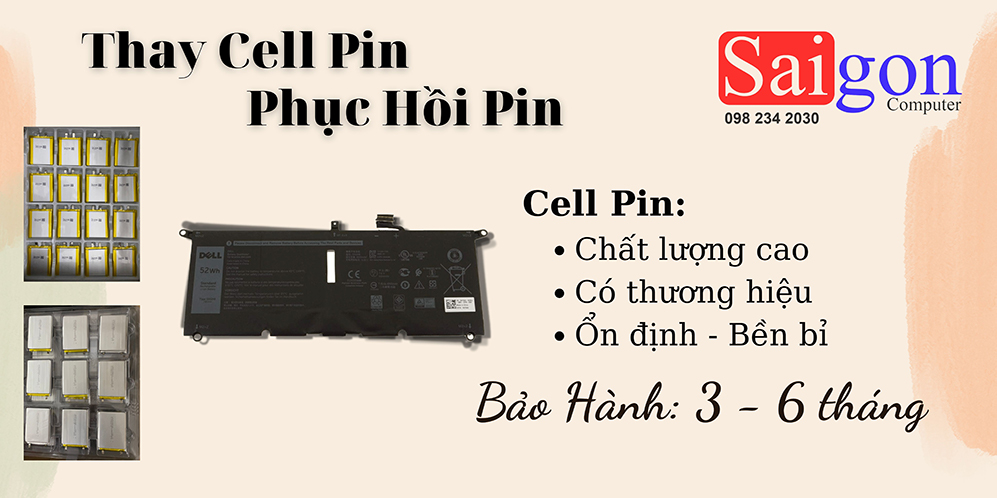 Thay Cell Pin Và Phục Hồi Pin Laptop - Sài Gòn Computer