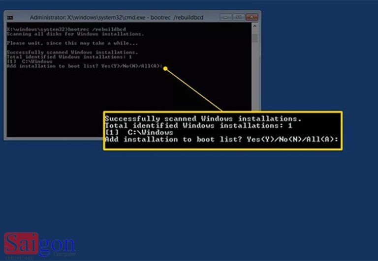 Hướng Dẫn Build Lại BCD Trong Windows - Sài Gòn Computer