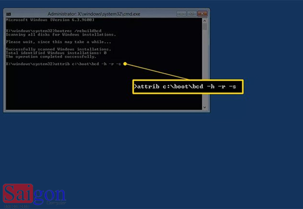 Hướng Dẫn Build Lại BCD Trong Windows - Sài Gòn Computer